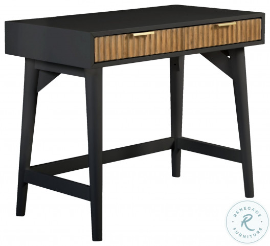 Larsen Black and Natural Mini Desk From Alpine | Coleman Furniture