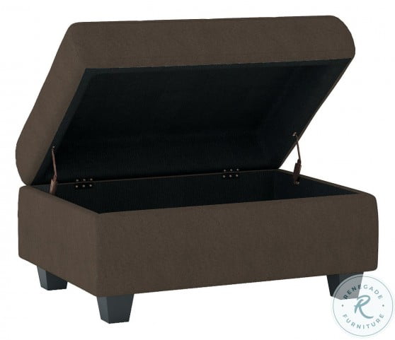 Maston Chocolate Ottoman With Storage from Homelegance | Coleman Furniture