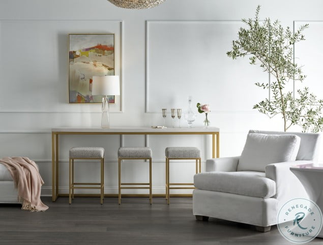 Love Joy Bliss Alabaster Bliss Console Table With Stool from Universal ...