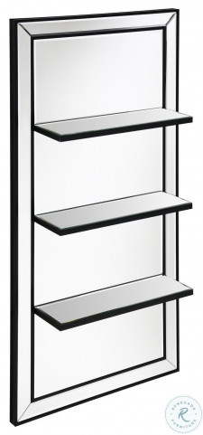 Oriel Silver 3 Shelf Rectangle Wall Mirror From Coaster | Coleman Furniture