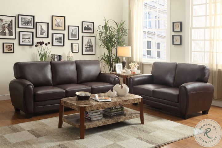 Rubin Dark Brown Living Room Set from Homelegance | HomeGalleryStore ...