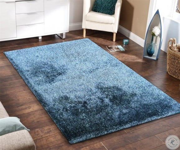 Fuzzy Shaggy Blue Large Area Rug from Amazing Rugs | Coleman Furniture