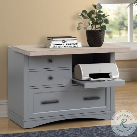 Americana Modern Dove Functional File Cabinet With Power Center from ...