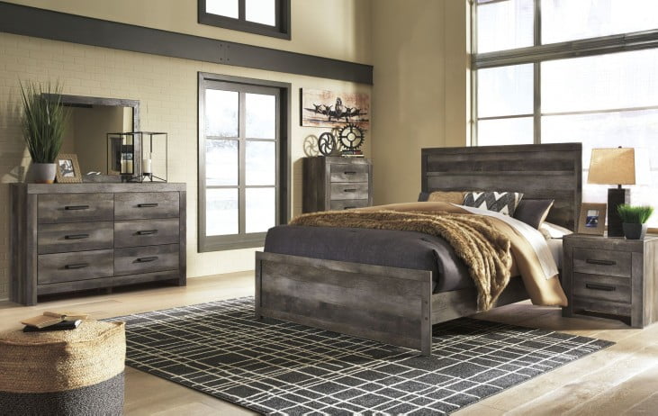 Wynnlow Brown Queen Panel Bed from Ashley | HomeGalleryStore.com | B440 ...