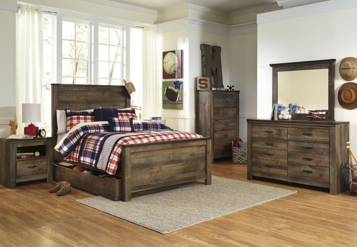 Trinell Brown Panel Bedroom Set from Ashley (B446-54-57-96) | Coleman ...