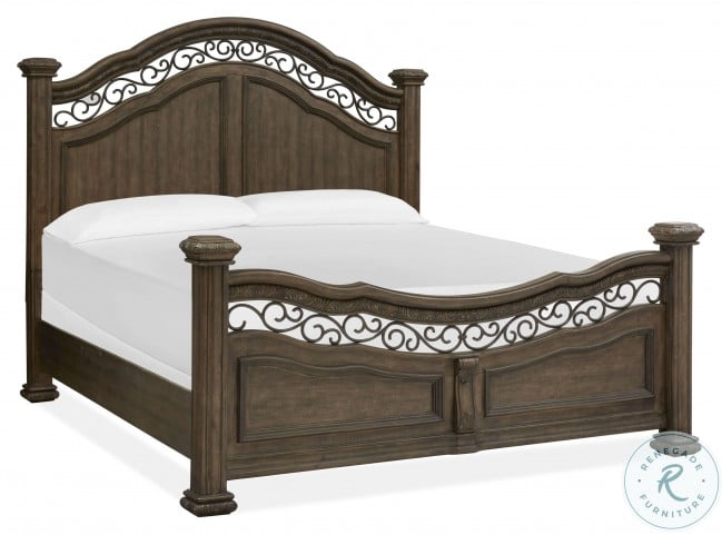 Durango Willadeene Brown Queen Poster Bed From Magnussen Home | Coleman ...
