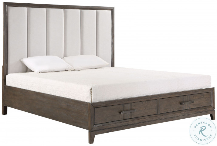 Landon Walnut Queen Panel Bed From New Classic | Coleman Furniture