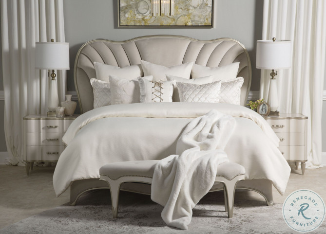 Hailey Ivory 10 Piece King Comforter Set from Aico | Coleman Furniture