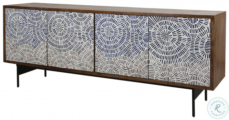 Crossings Coconut Shell 80" TV Stand From Parker House | Coleman Furniture