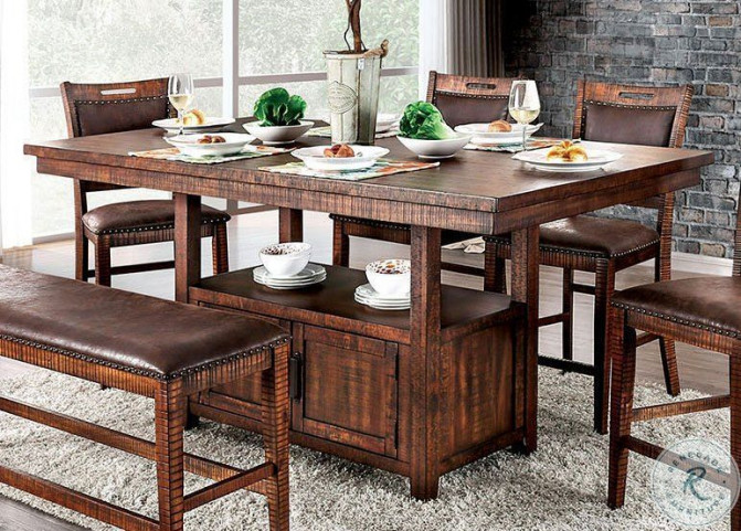 Wichita Light Walnut Counter Height Dining Table from Furniture of ...