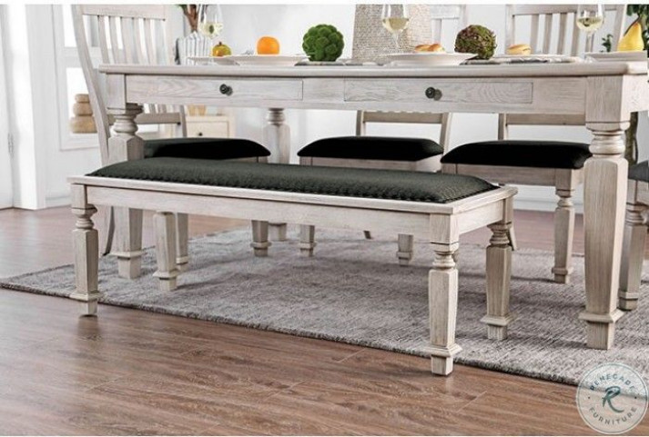 Georgia Gray Bench From Furniture of America | Coleman Furniture