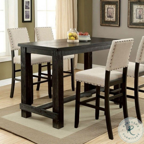 Sania Ii Antique Black Bar Table from Furniture of America | Coleman ...