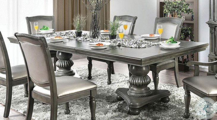 Alpena Gray Extendable Dining Table from Furniture of America | Coleman ...