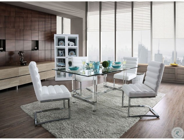 Casper Chrome Dining Room Set from Furniture of America | Coleman Furniture