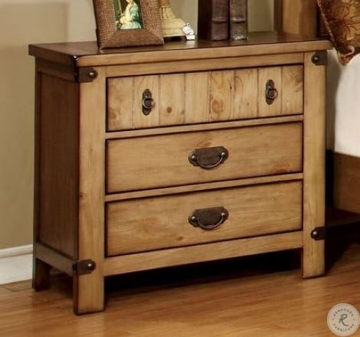Pioneer Burnished Pine Night Stand from Furniture of America (CM7449N ...