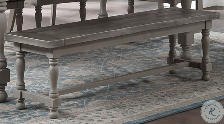 Lorraine Distressed Gray Dining Bench from Avalon Furniture | Coleman ...