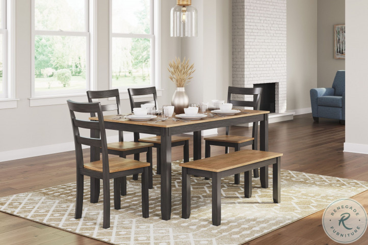 Gesthaven Natural And Brown 6 Piece Dining Set From Ashley Furniture ...