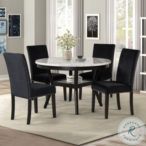 Celeste Espresso And White 48" Round Dining Room Set from New Classic ...