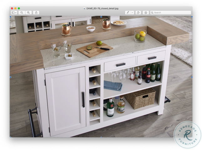 Americana Modern Cotton 78" Quartz Insert Bar From Parker House ...