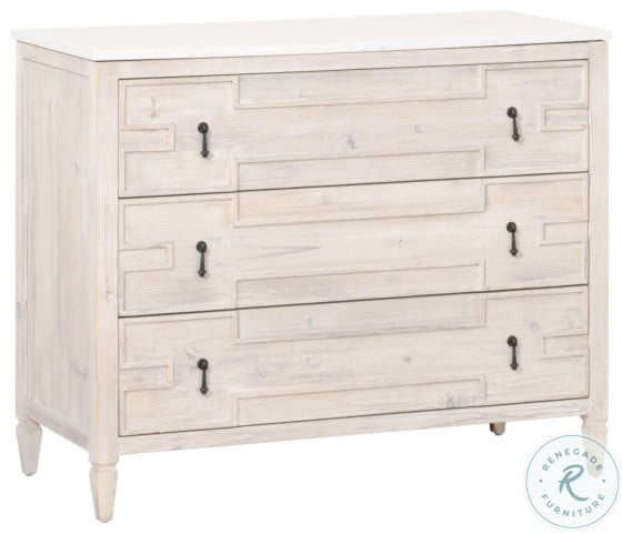 Emerie White Wash And Quartz Entry Cabinet From Essentials for Living ...