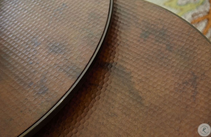 Sanford Acid Washed Copper Top Round Cocktail Table from Hammary (553 ...