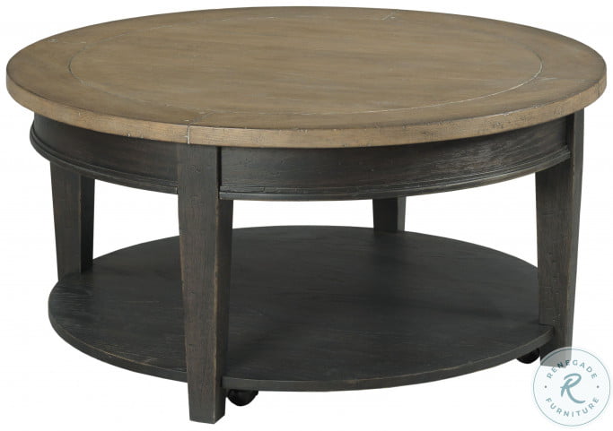 Hancock Black Round Coffee Table From Hammary | Coleman Furniture