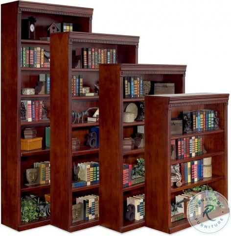 Huntington Club Vibrant Cherry 7 Shelf Bookcase from Martin Furniture ...