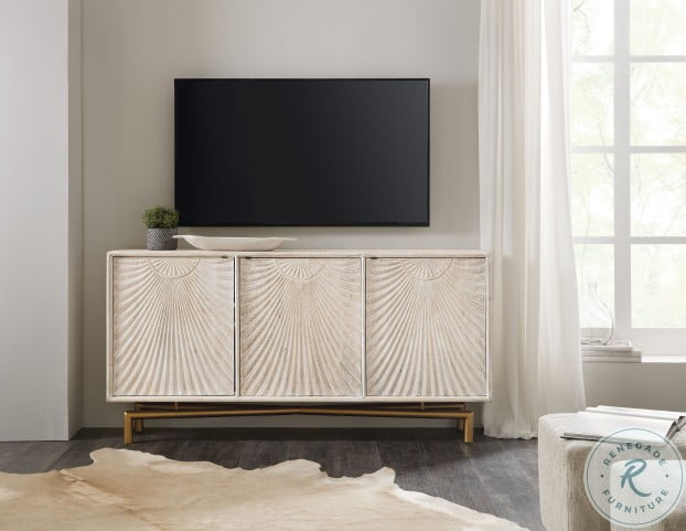 Rustic Light Wood Entertainment Console from Hooker | Coleman Furniture