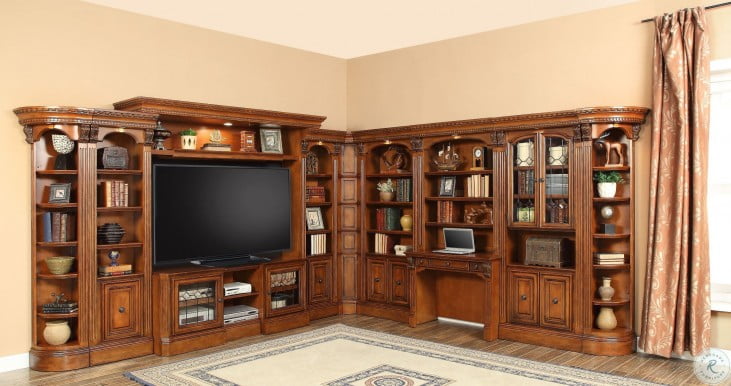 Huntington L Shape Entertainment Wall Unit from Parker House | Coleman ...