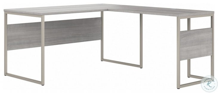 Hybrid Platinum Gray 60" L Shaped Desk From Bush Furniture | Coleman ...