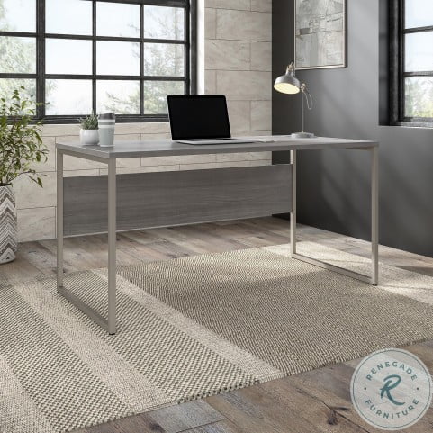 Hybrid Platinum Gray 60" Large Computer Home Office Set from Bush ...