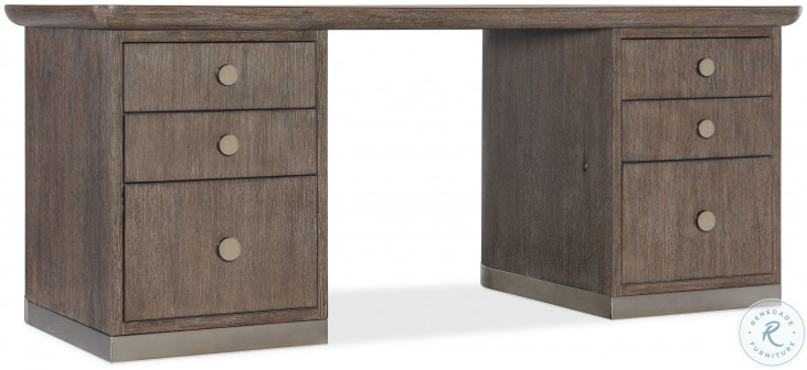 Modern Mood Dark Brown Executive Desk From Hooker | Coleman Furniture
