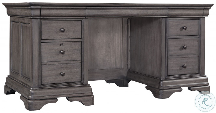 Sinclair Ash Grey 68" Executive Desk From Aspen Home | Coleman Furniture