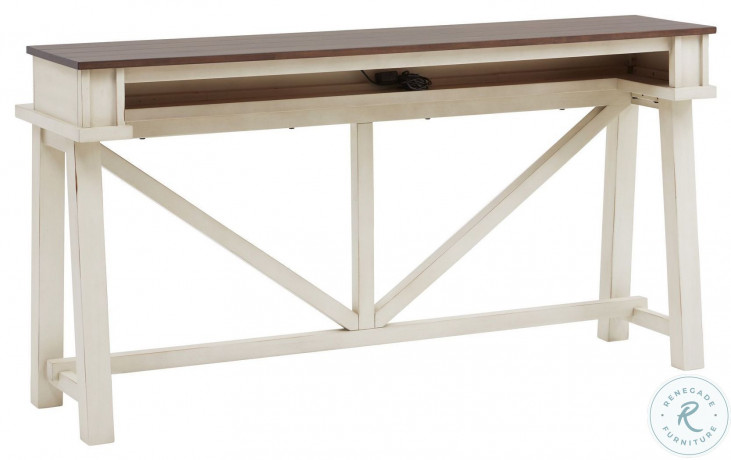 Pinebrook Prairie White Console Bar Table From Aspen Home | Coleman ...