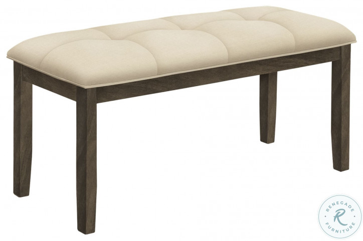1377 Cream Upholstered Bench From Monarch | Coleman Furniture