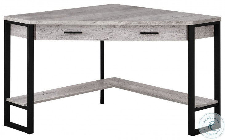 7505 Grey Corner Computer Desk From Monarch | Coleman Furniture