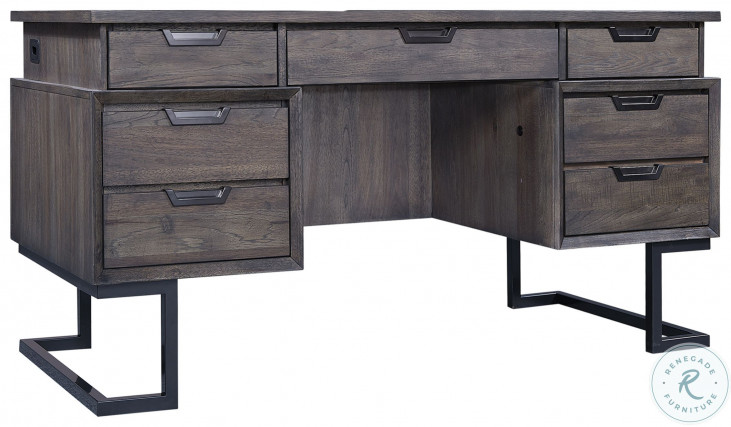 Harper Point Fossil 66" Executive Desk From Aspen Home | Coleman Furniture