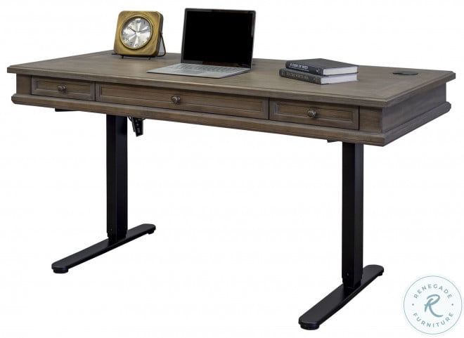 Carson Weathered Dove Stand Desk from Martin Furniture | Coleman Furniture