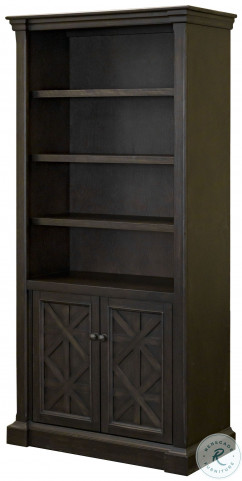 Kingston Dark Brown Bookcase With Doors From Martin Furniture | Coleman ...