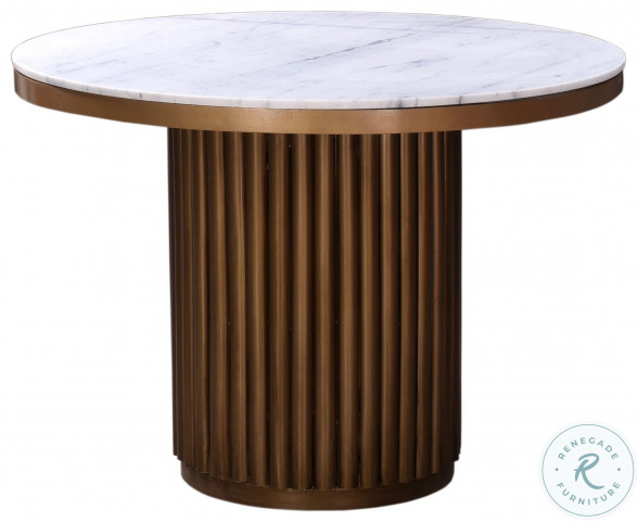 Tower Antique Brass Dining Table From Moes Home | Coleman Furniture