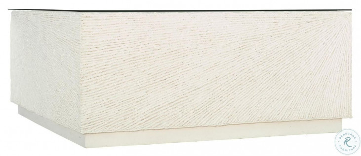 Tenerife White Square Coco Twig Outdoor Cocktail Table From Bernhardt ...