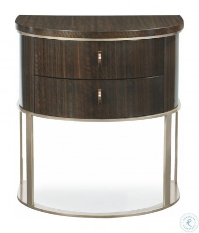 Modern Streamline Two Drawer Demilune Nightstand from Caracole ...