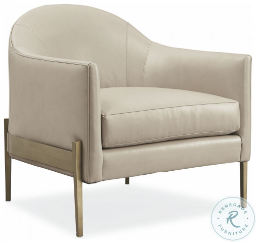 Caracole Modern Ceam And Smoked Stainless Rebound Leather Chair from ...