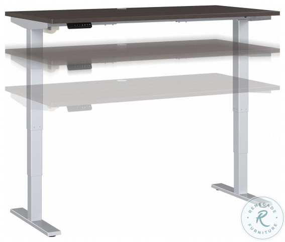 Move 40 Series Storm And Cool Gray Metallic 60" Adjustable Height ...