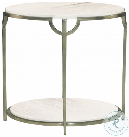 Morello Oxidized Nickel Oval Metal End Table from Bernhardt Furniture ...