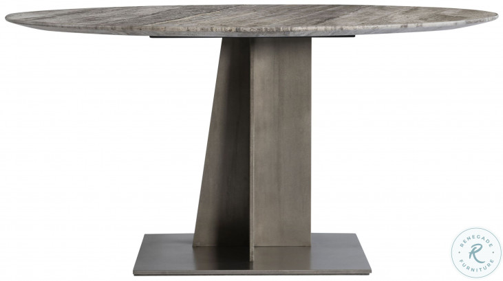 Equis Silver Travertine And Graphite Dining Table From Bernhardt ...