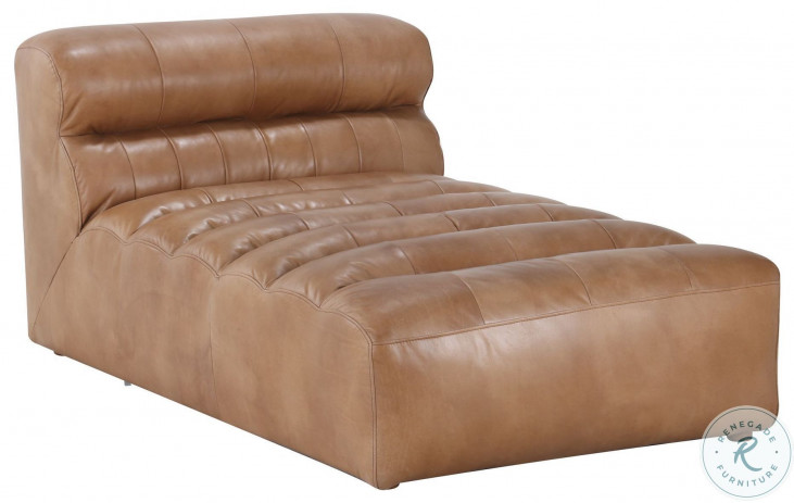 Ramsay Tan Leather Chaise From Moes Home | Coleman Furniture