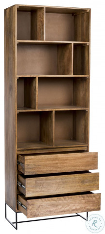 Colvin Natural Shelf With Drawer from Moes Home | Coleman Furniture