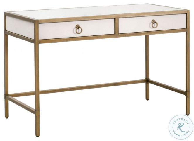 Strand Pearl Shagreen Desk From Essentials for Living | Coleman Furniture
