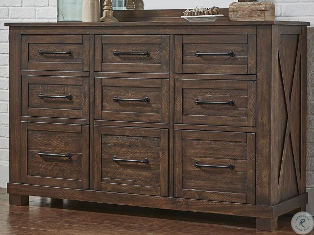 Sun Valley Rustic Timber 9 Drawer Dresser from A-America | Coleman ...